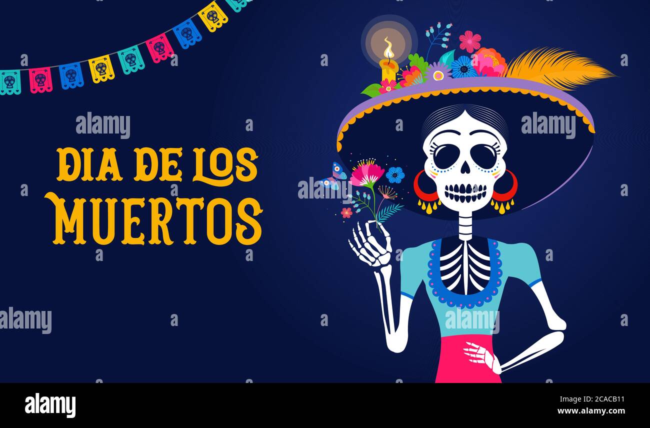 Mexican woman calavera up Stock Vector Images - Alamy