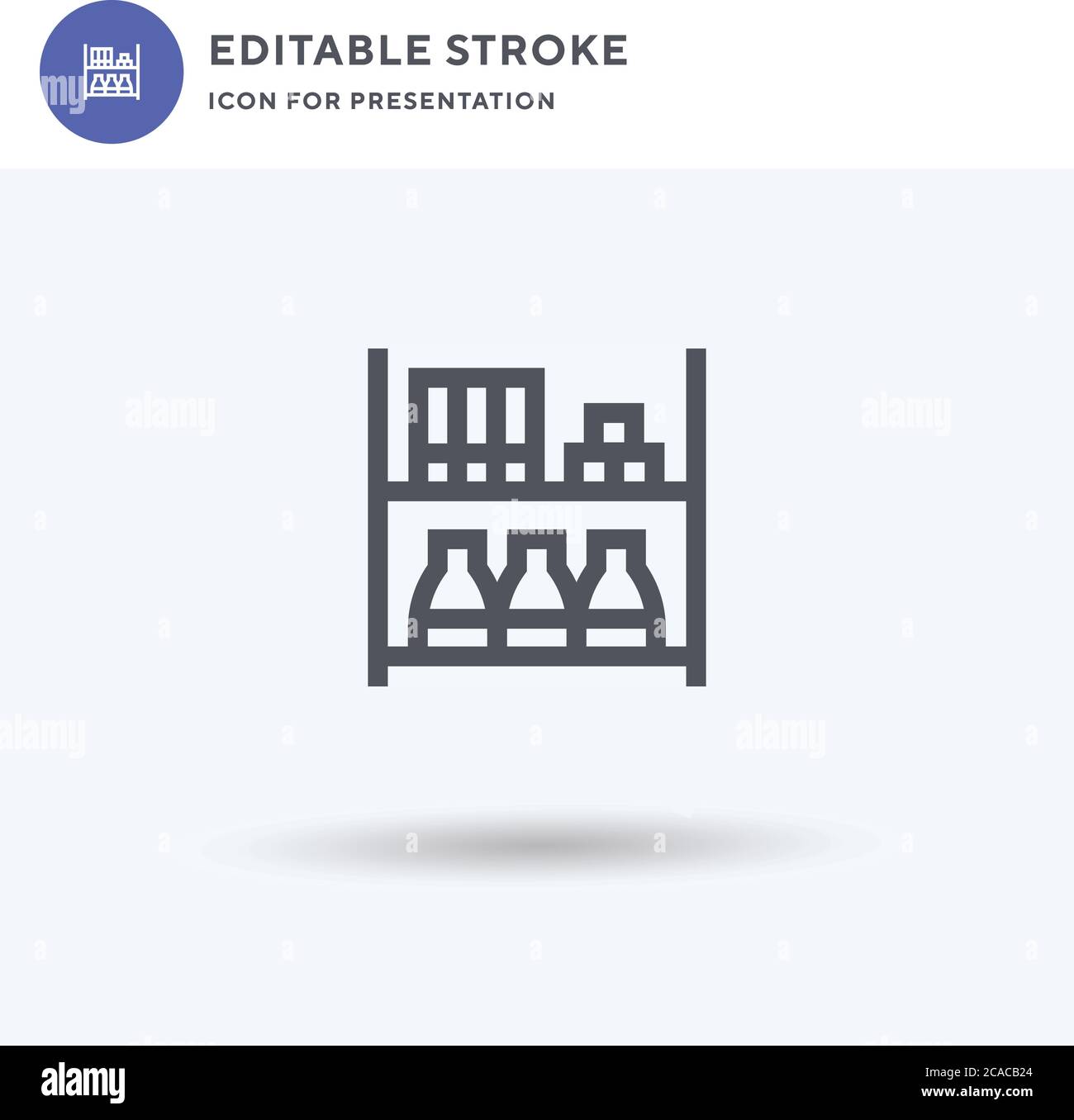 Shelves icon vector, filled flat sign, solid pictogram isolated on ...