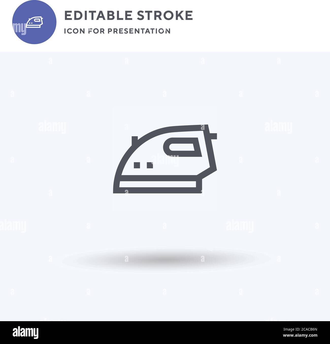 Iron icon vector, filled flat sign, solid pictogram isolated on white ...