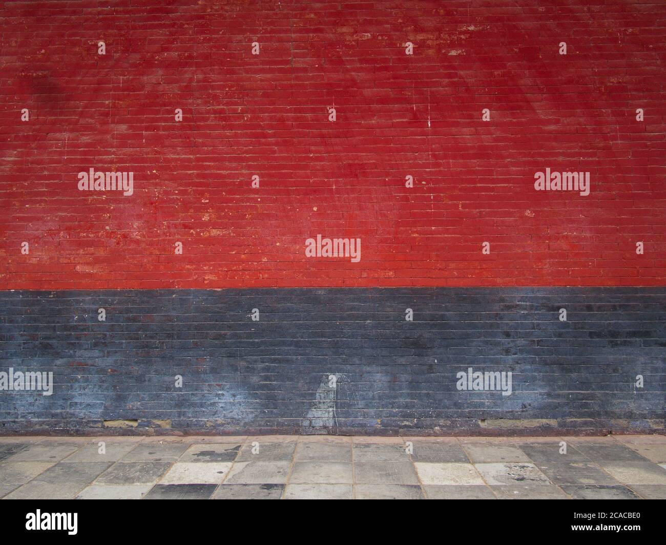 Chinese Red and Black Brick wall in Shaolin Temple. The Shaolin ...