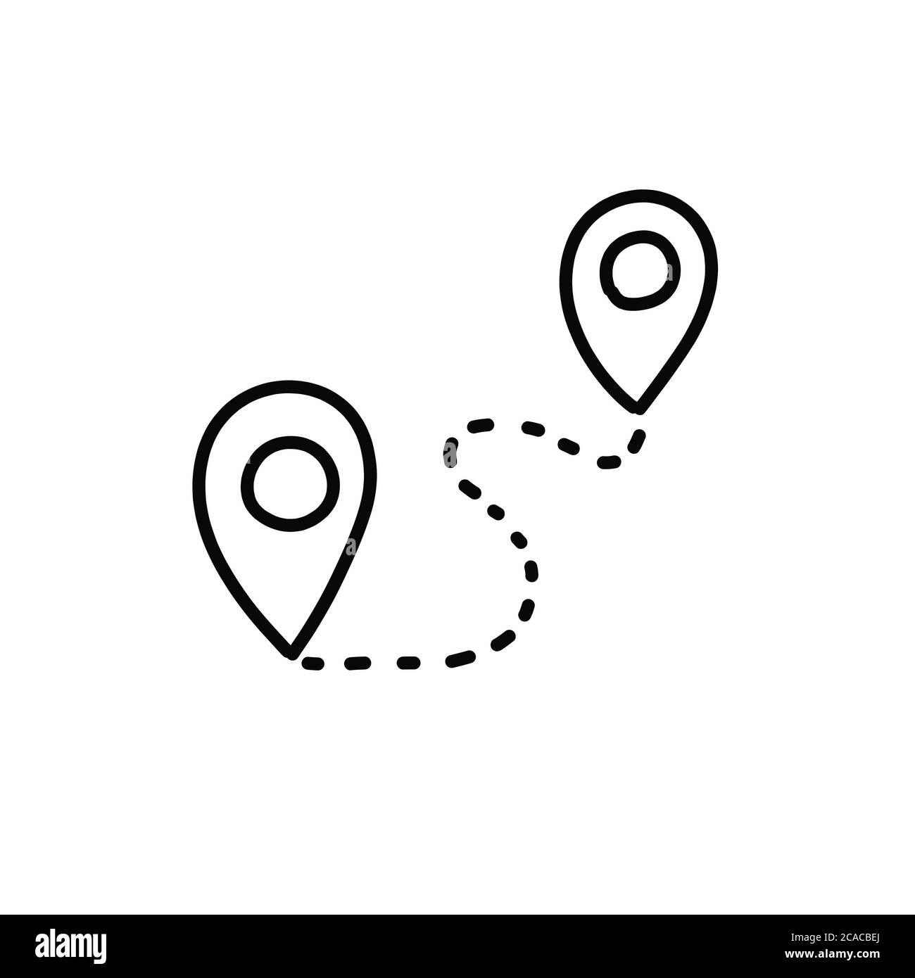 map distance doodle icon, vector illustration Stock Vector Image & Art ...