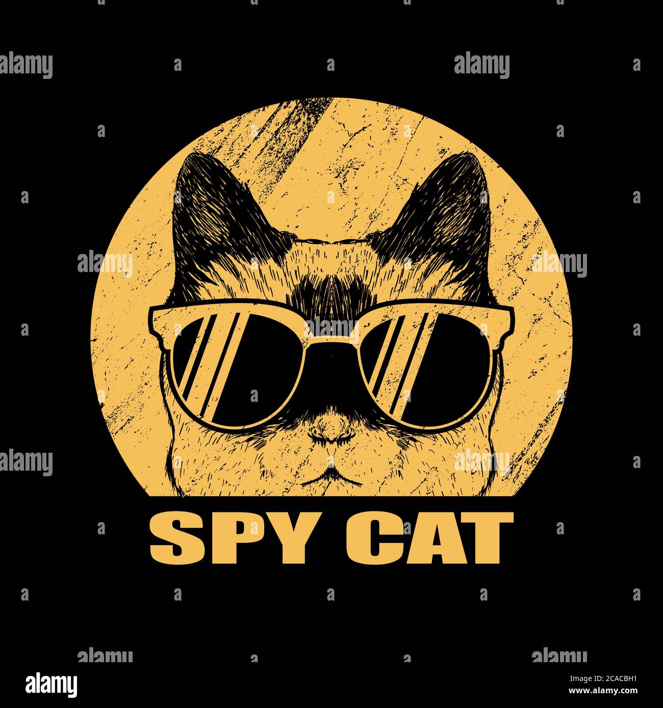 Spy cat eyeglasses vector illustration for your company or brand Stock ...