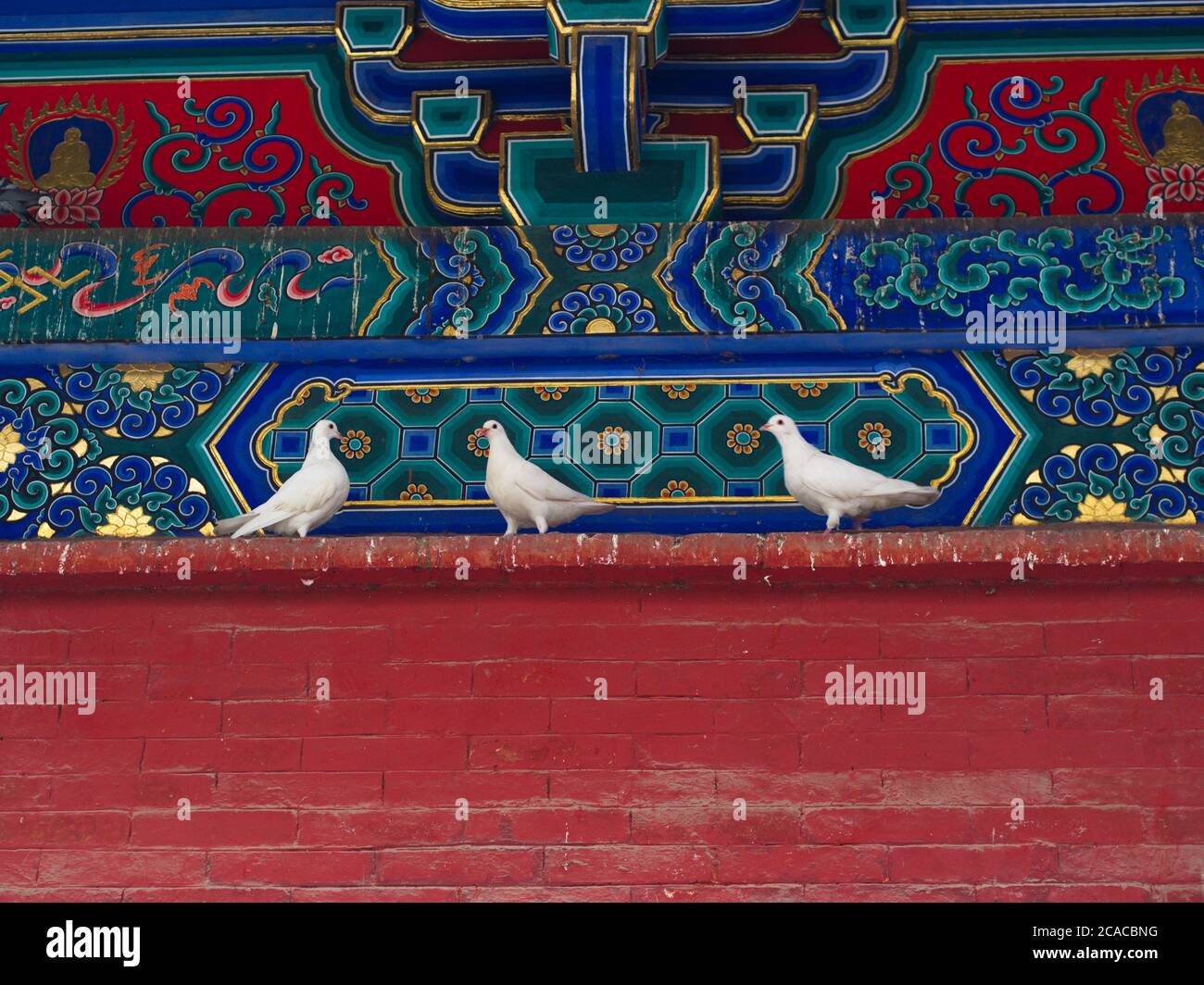 The Roof of The Building in Shaolin Temple with Detail Architecture ...