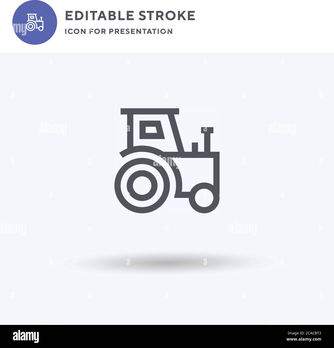 Tractor icon vector, filled flat sign, solid pictogram isolated on ...
