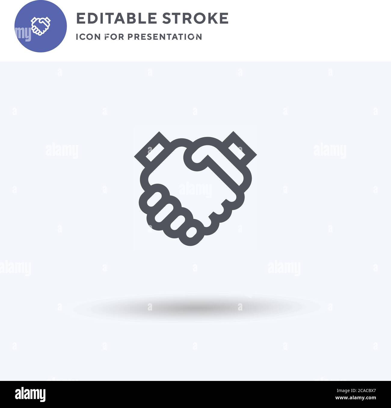 Handshake icon vector, filled flat sign, solid pictogram isolated on ...
