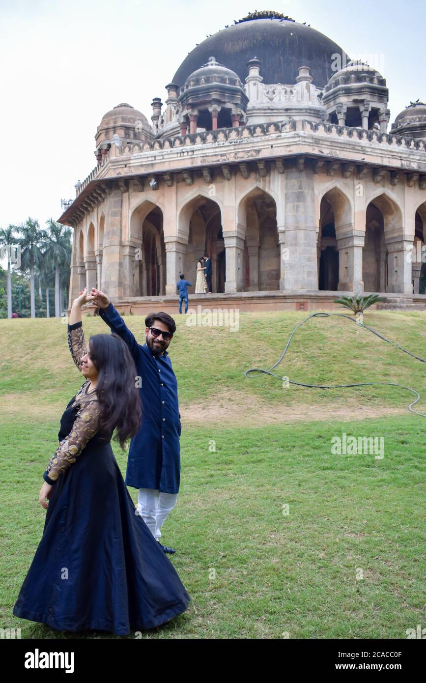 New Delhi India – November 25 2020 : A couple pose for Pre Wedding ...