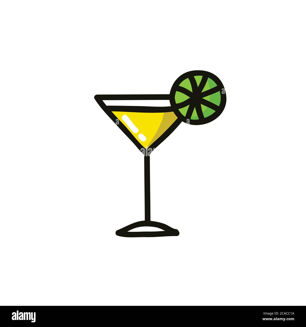 Blue color cocktail lime Stock Vector Images - Alamy