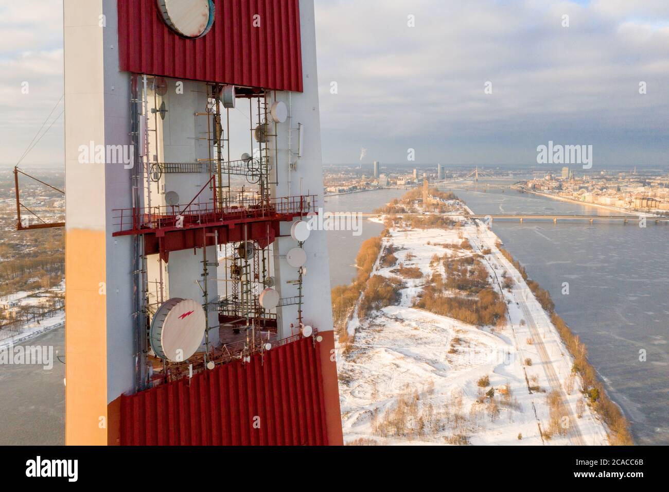 Aerial view of the Riga Radio and TV Tower Stock Photo - Alamy