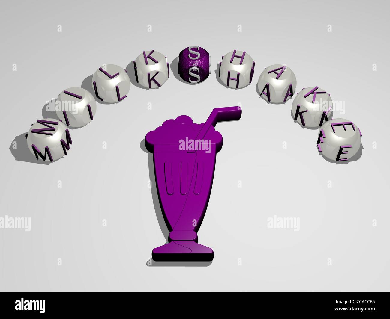 3D graphical image of MILKSHAKE vertically along with text built around ...