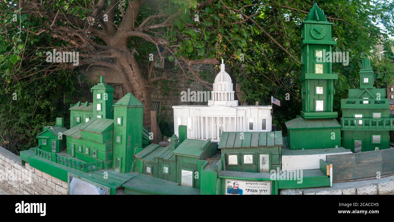 Homage to Jerusalem a wood sculpture by Moshe Alon in Honour of Yaron ...