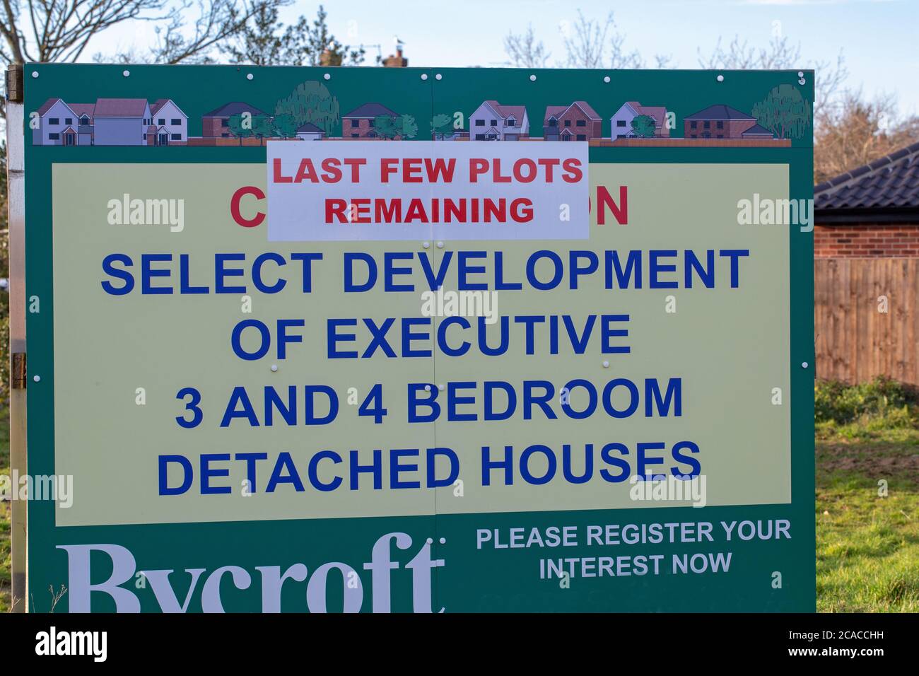 Last few plots remaining. Building Site. Hoarding. Sign. Advertising ...
