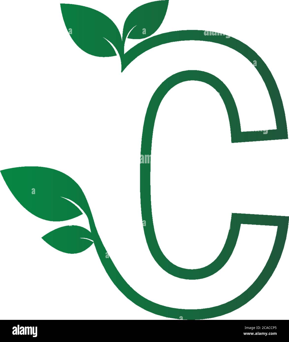 Leafs font, letter design concept illustration Stock Vector Image & Art ...