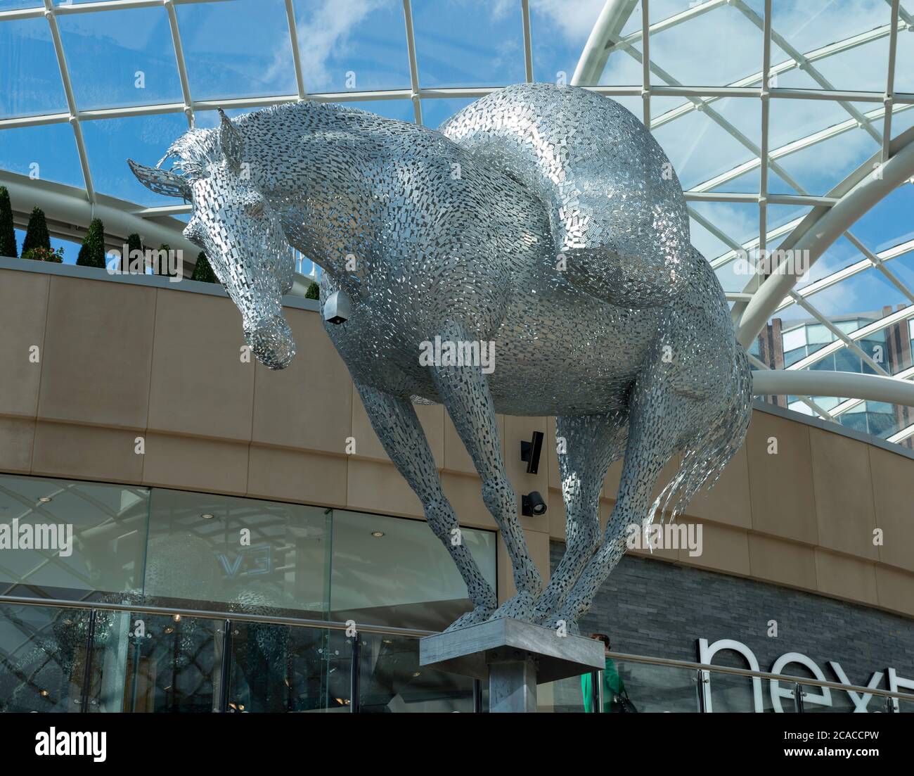 Equus, a horse sculpture by Andy Scott on display in Trinity Leeds ...