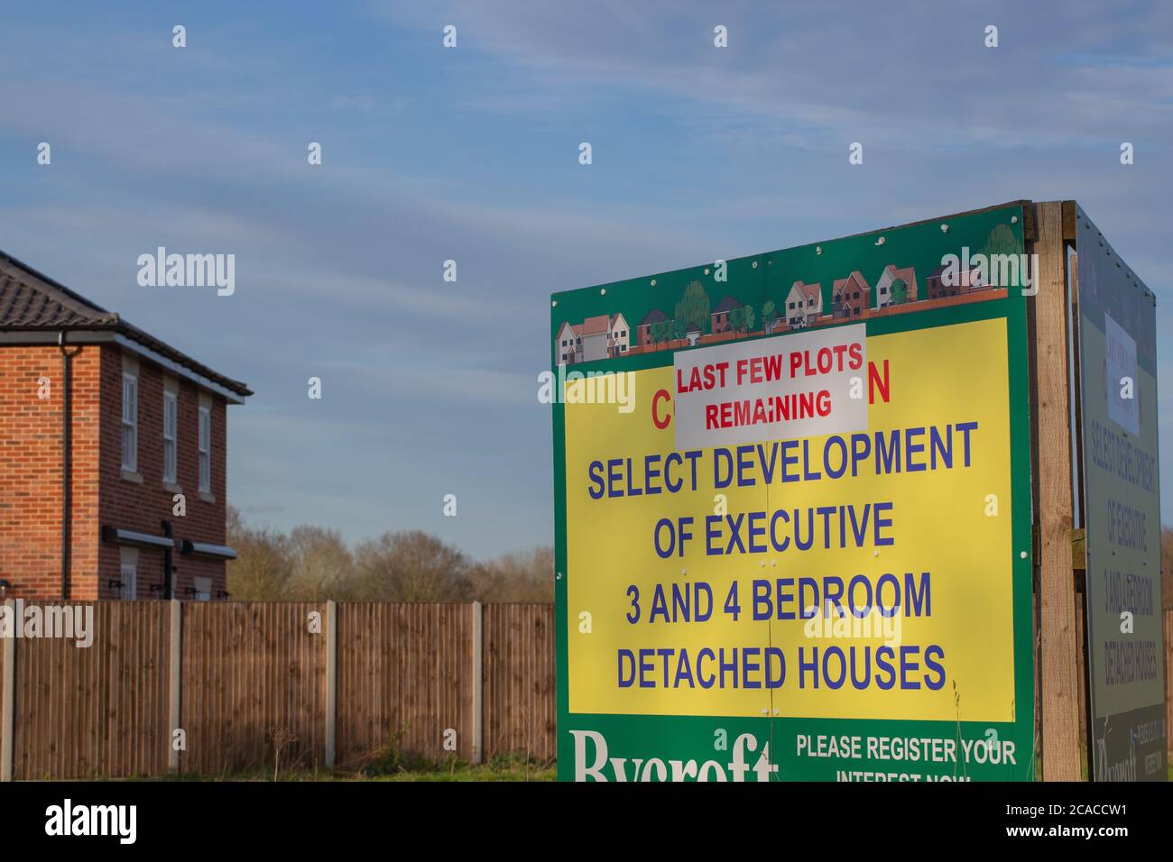 Last few plots remaining. Building Site. Hoarding. Sign. Advertising ...