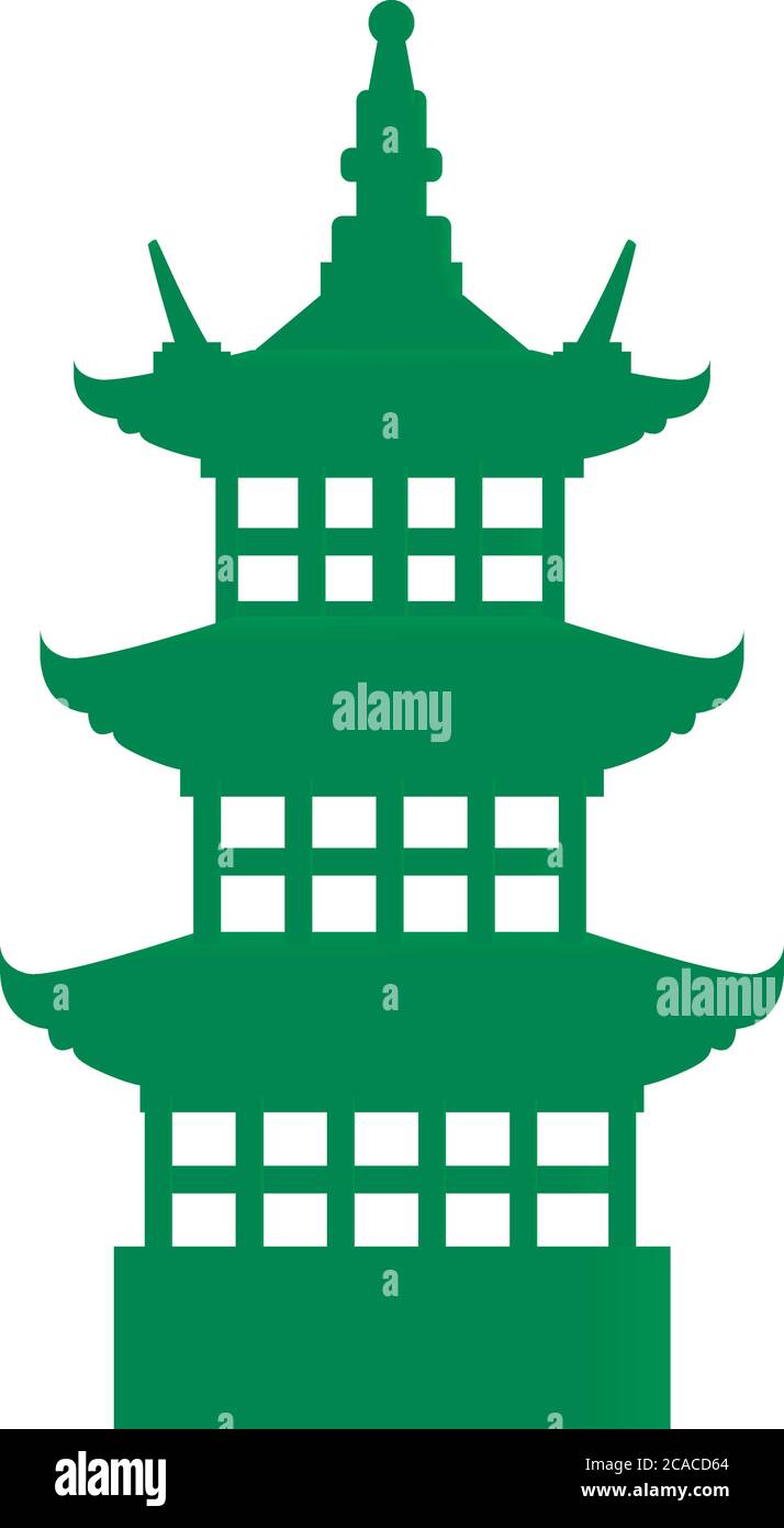 Osaka castle japanese architecture icon vector illustration design ...