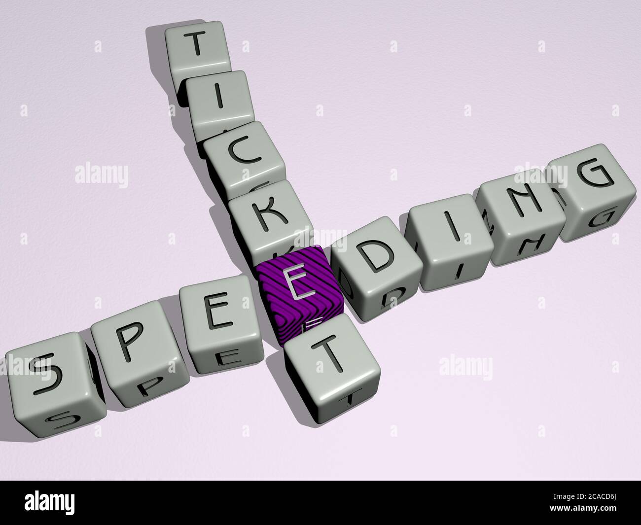 SPEEDING TICKET combined by dice letters and color crossing for the ...
