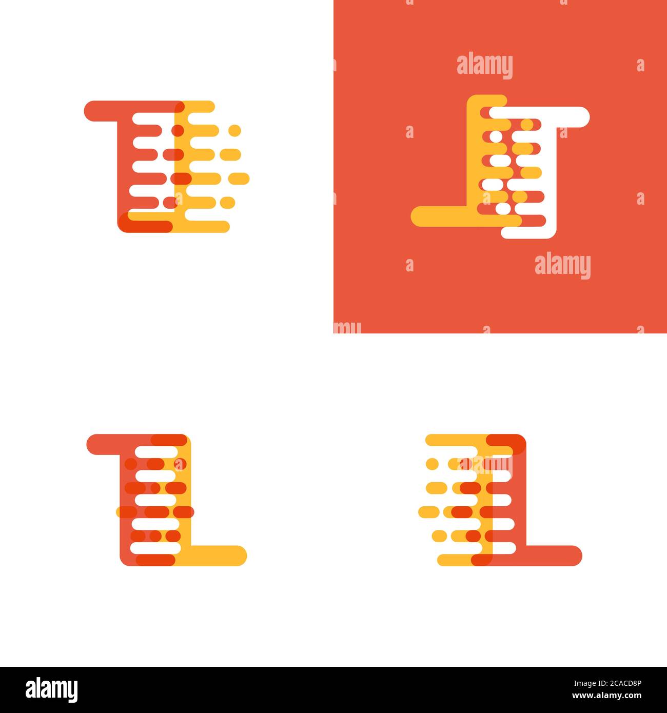 TL letters logo with accent speed soft orange and yellow Stock Vector ...