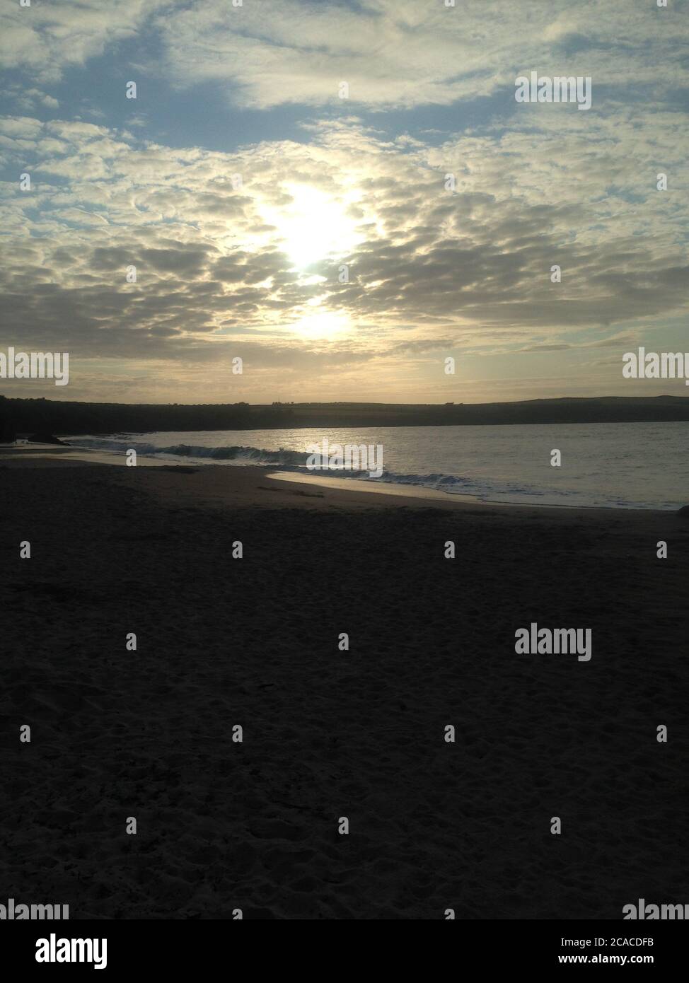 Harlyn Sunset, Cornwall Stock Photo - Alamy