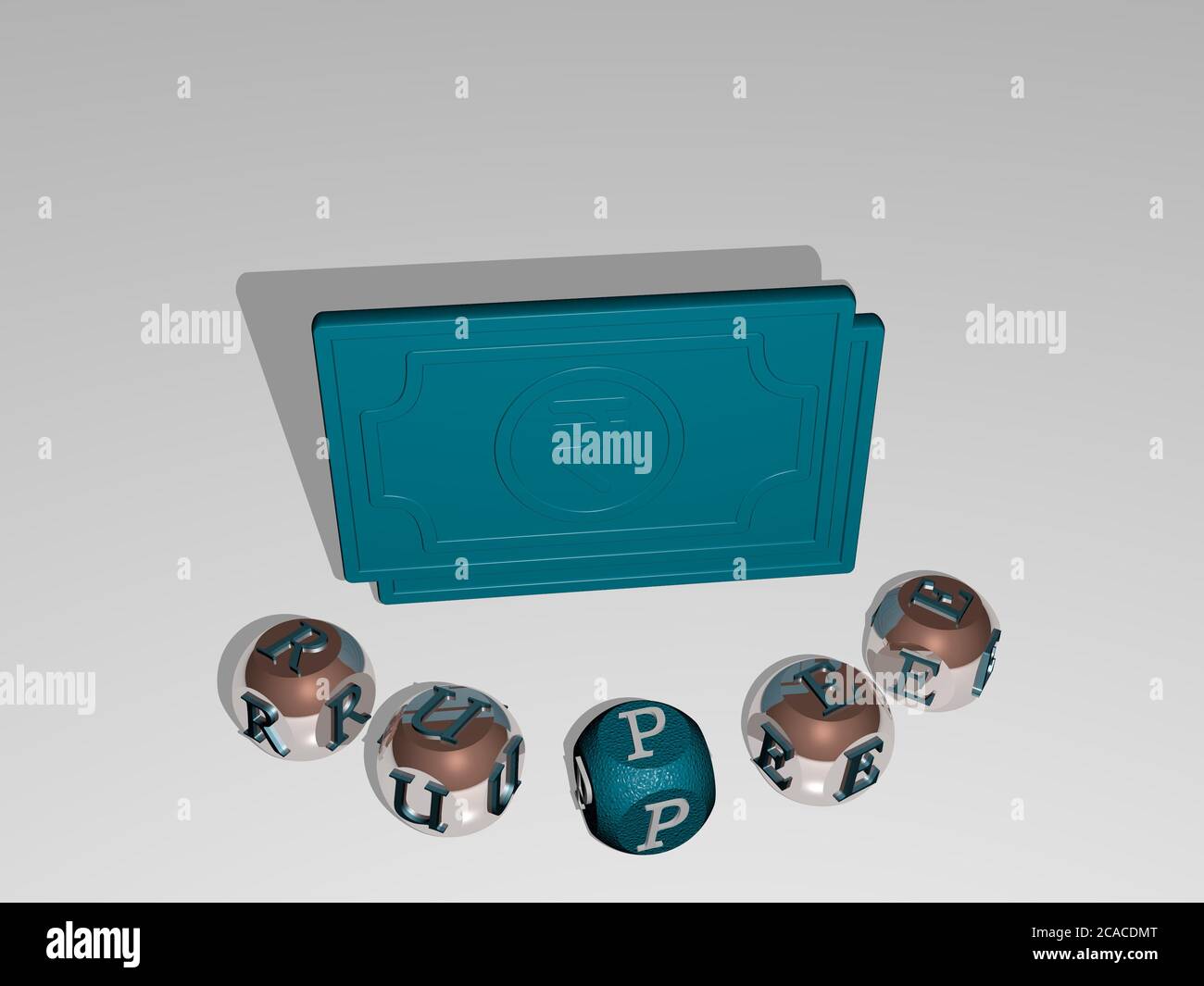 3D illustration of RUPEE graphics and text around the icon made by ...