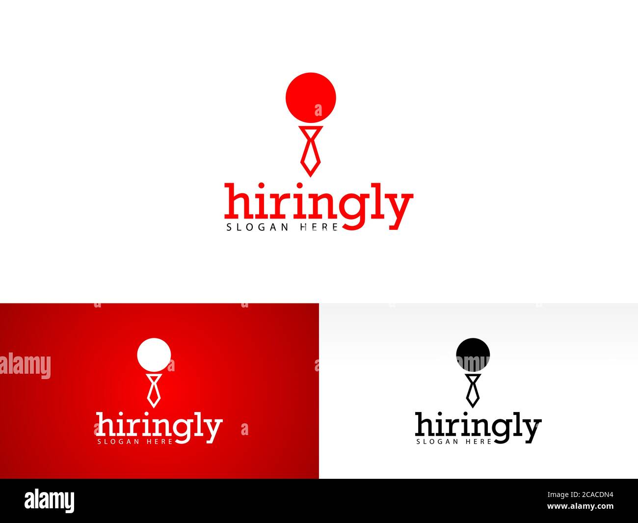 Hiring red character logo concept can be used for companies and ...