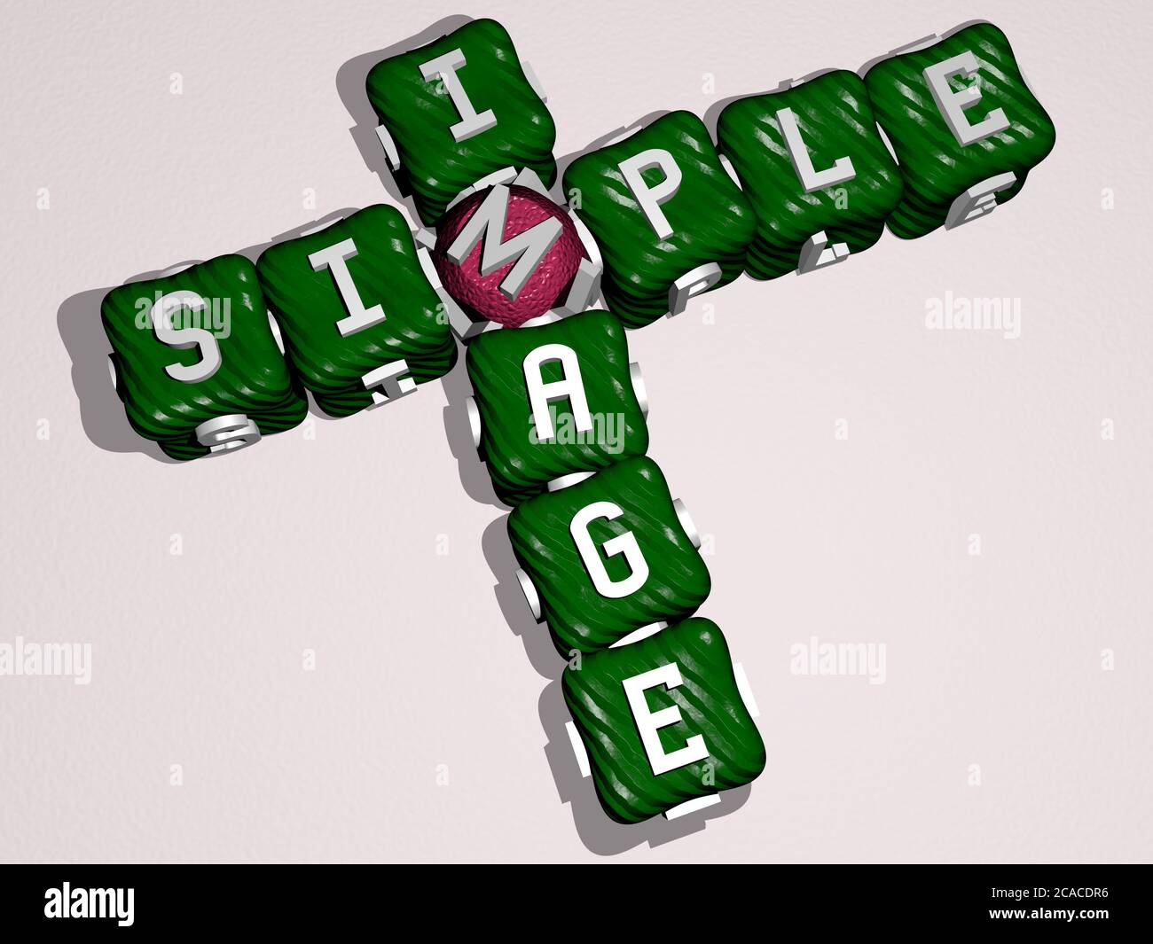 simple image combined by dice letters and color crossing for the ...