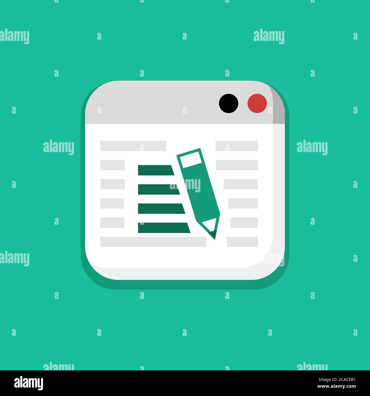 Editing, Design, Sign window in green icon Stock Vector Image & Art - Alamy