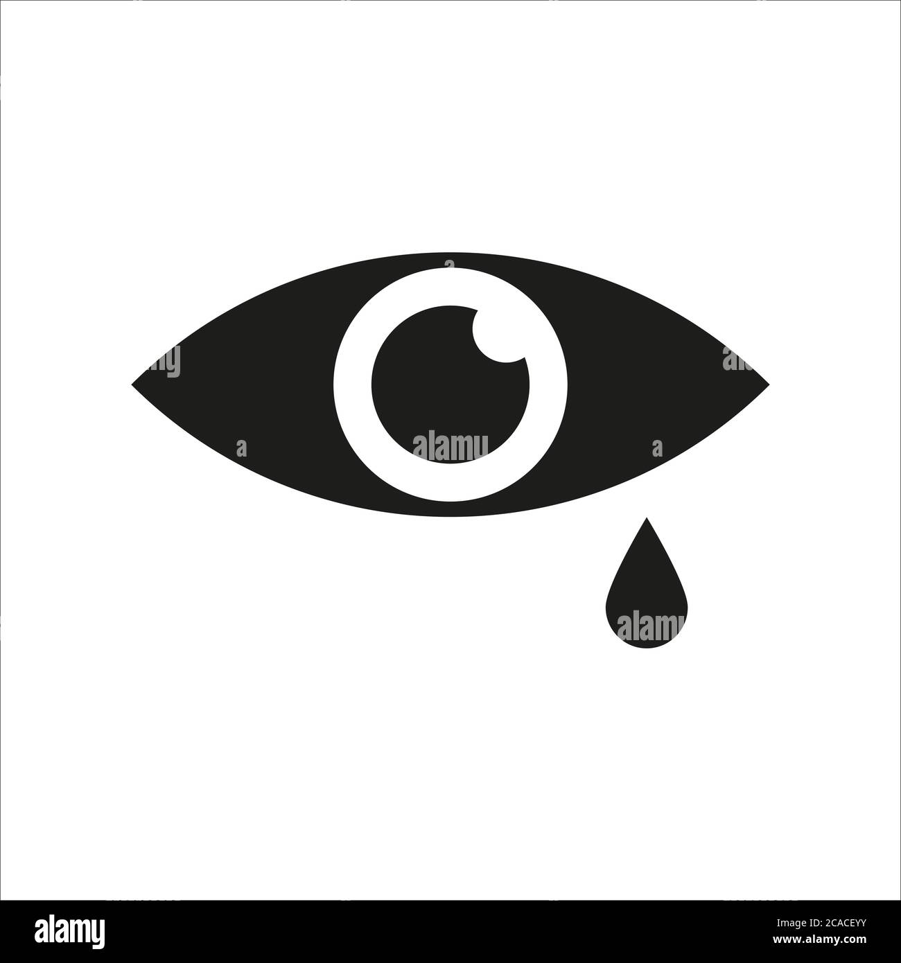Eye with tear icon vector isolated illustration Stock Vector Image ...