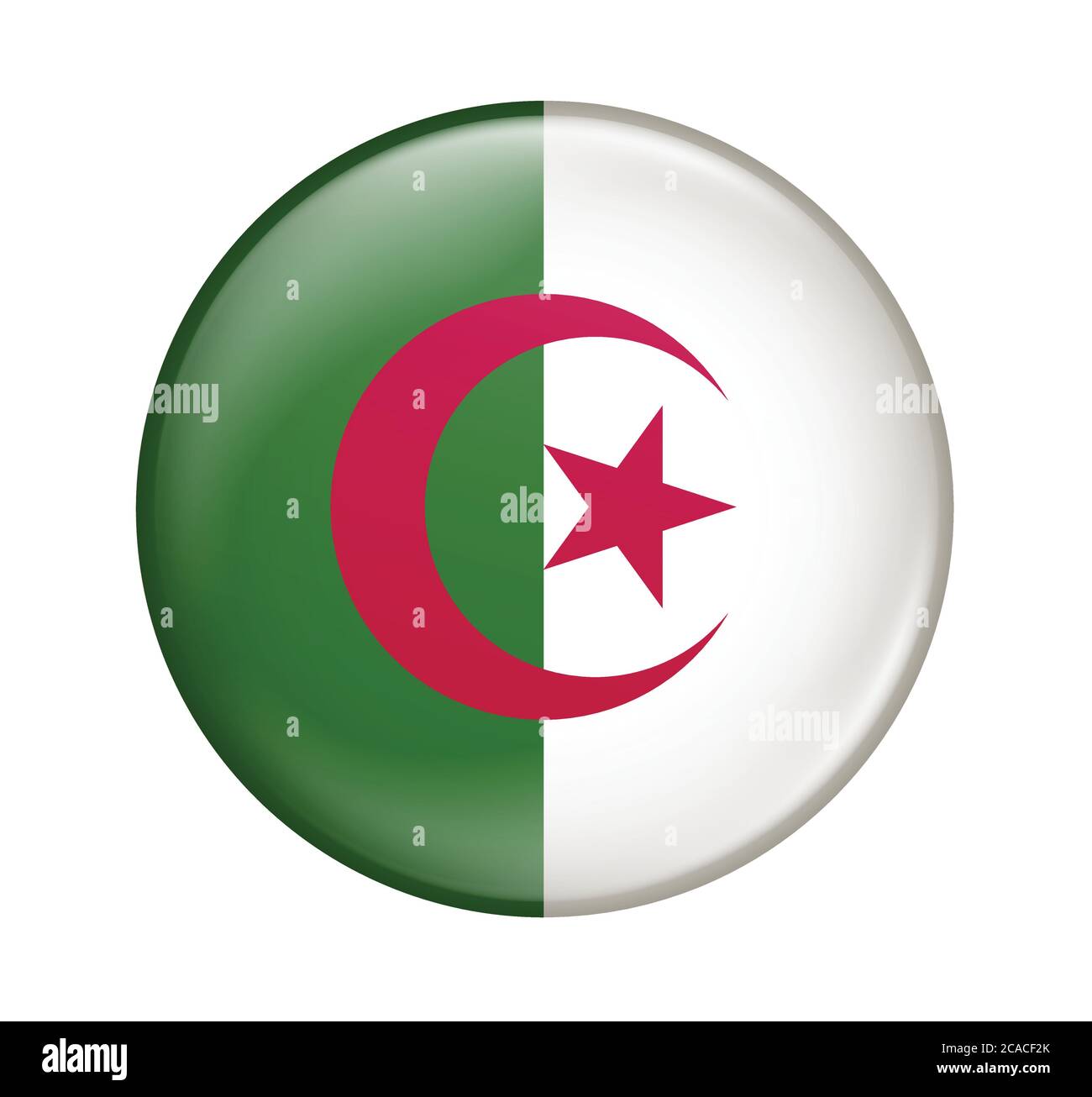 Algeria flag button icon Stock Vector Images - Alamy