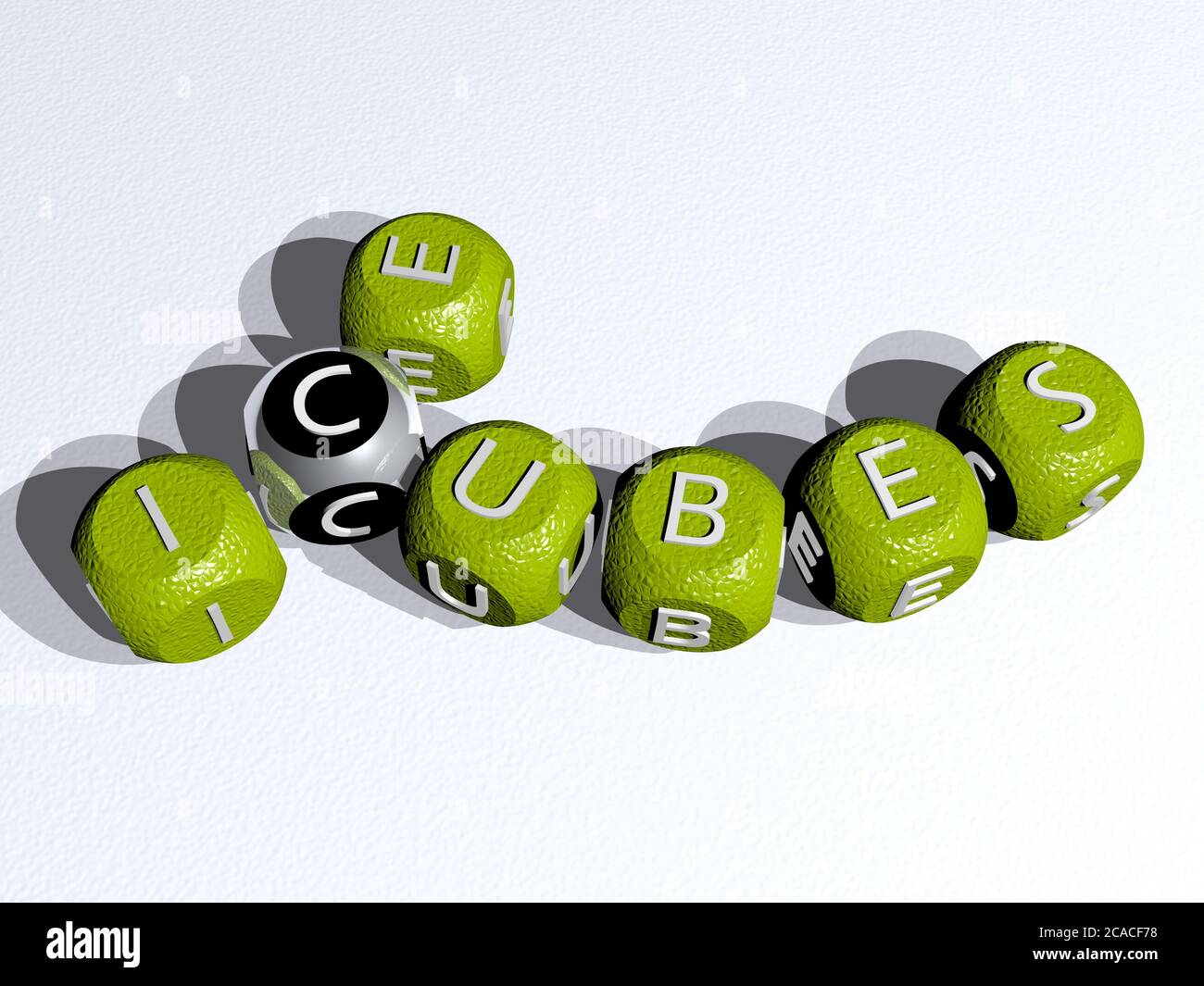 ice cubes combined by dice letters and color crossing for the related ...
