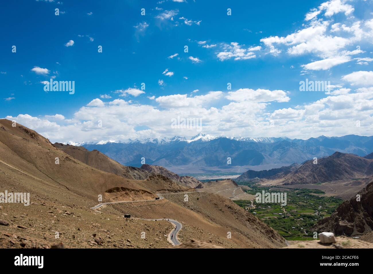 Ladakh, India - Beautiful scenic view from Between Khardung La Pass ...