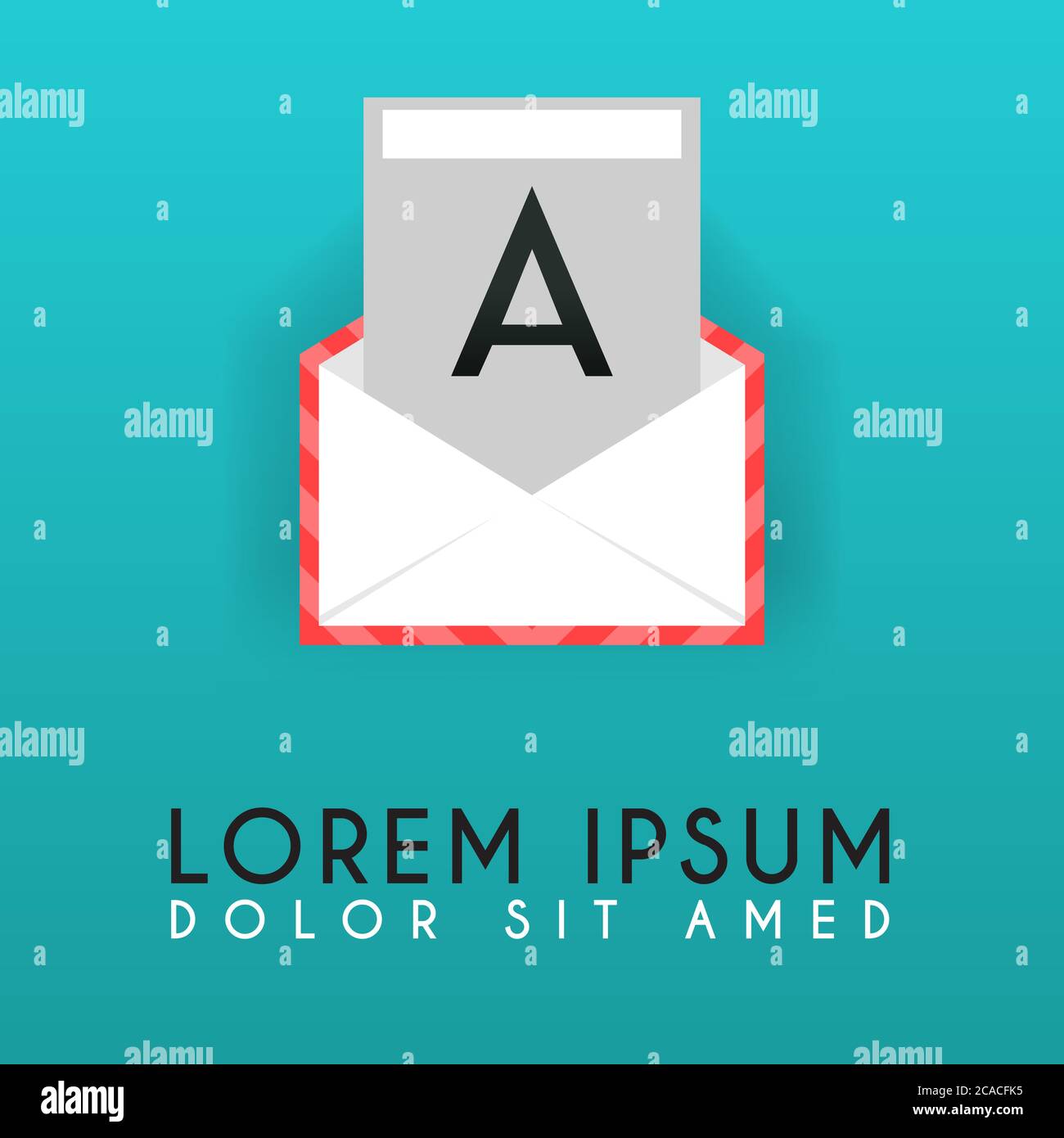 A flat mail, email logo design, A logo latter idea inspiration Stock ...