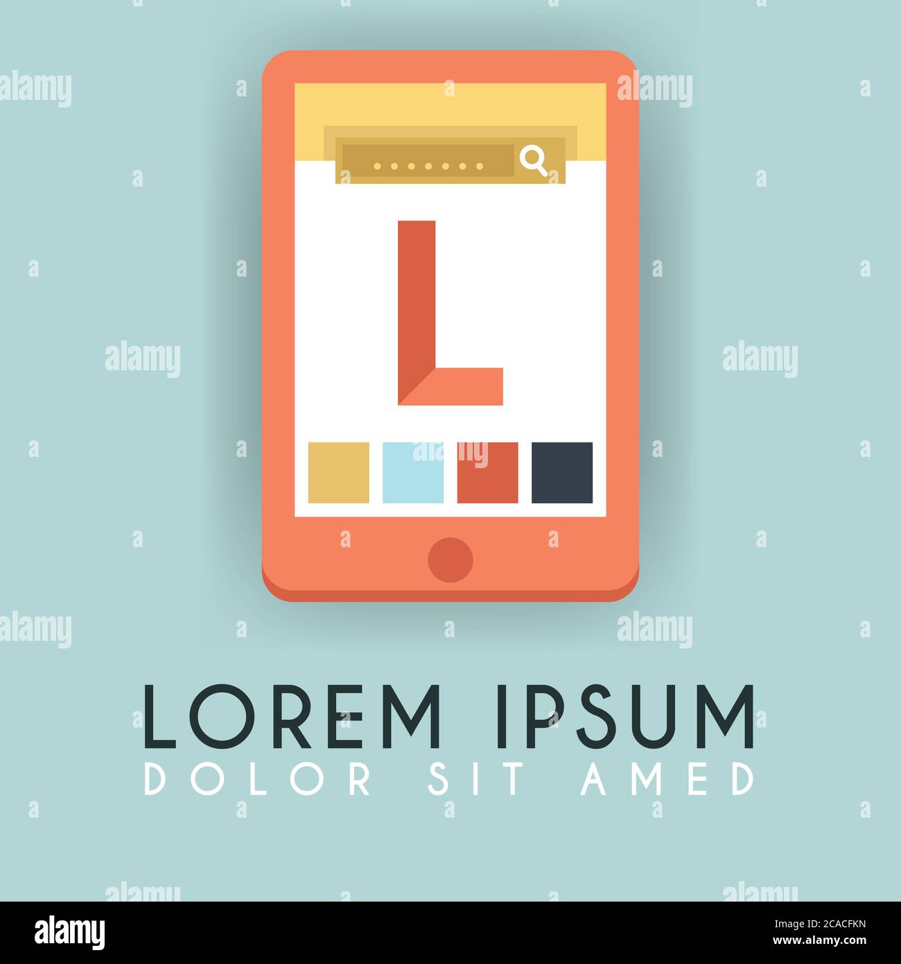 L Letter Smartphone e commerce Application Logo Design Stock Vector ...