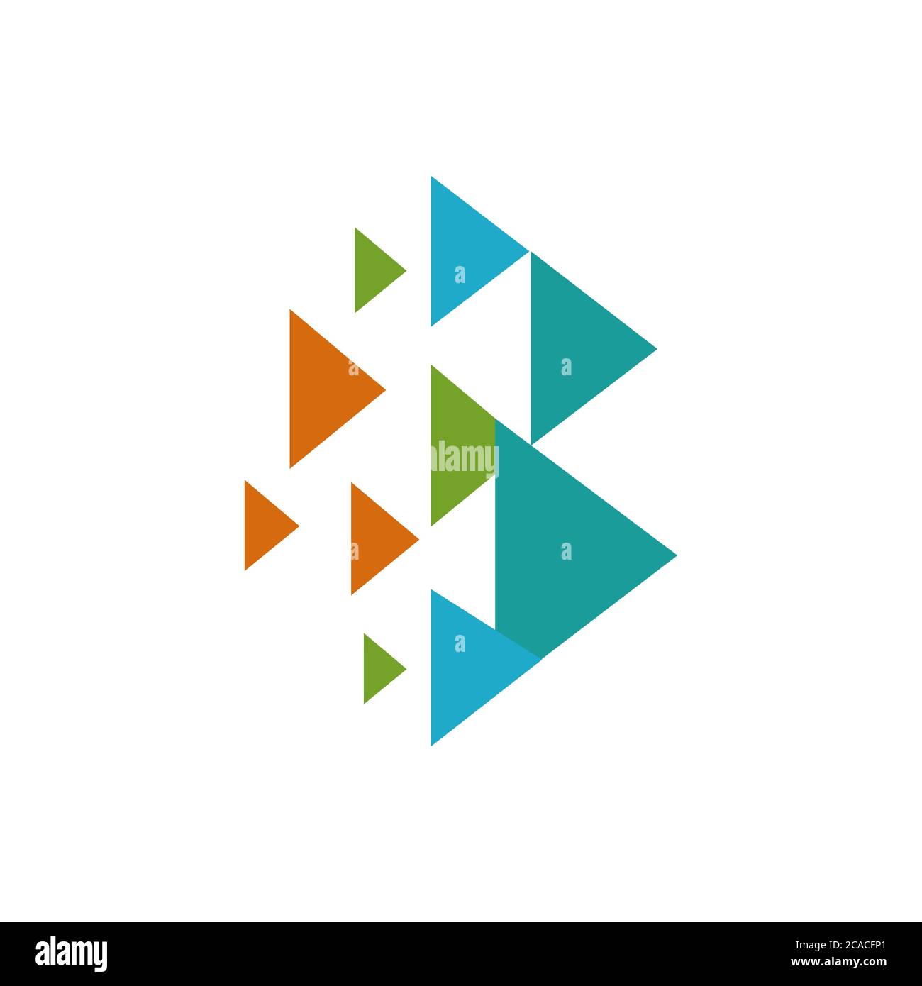 Abstract Triangle Logo Design Template isolated on a white background ...