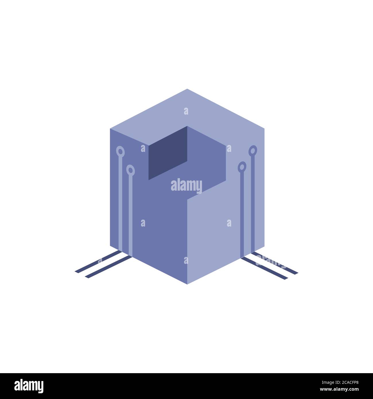Abstract Cyber Security Logo Design Vector Template isolated on a white ...