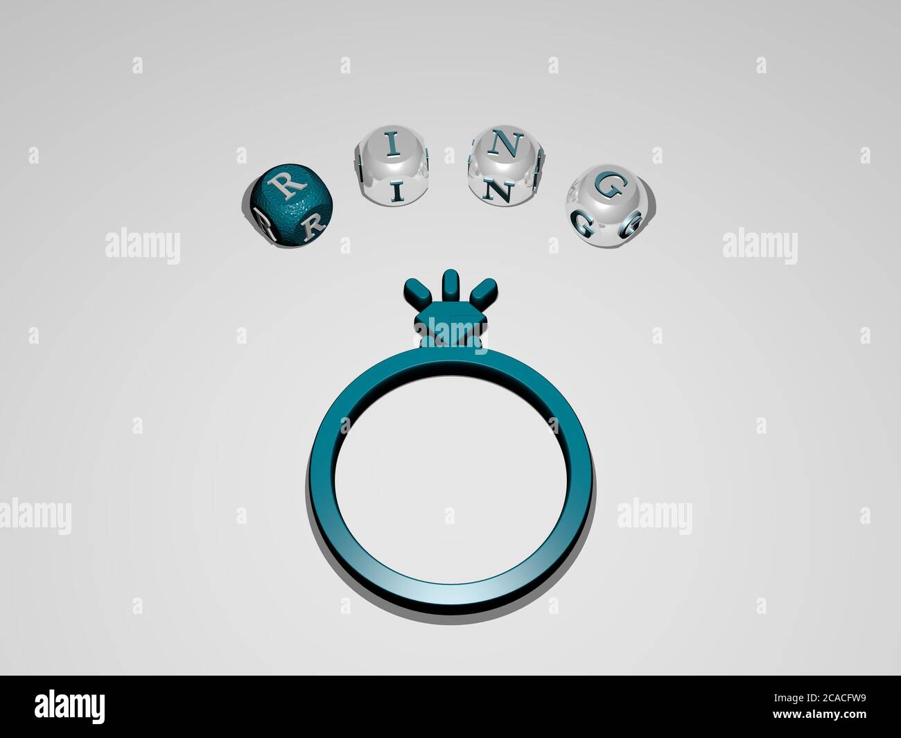 3D illustration of ring graphics and text around the icon made by ...