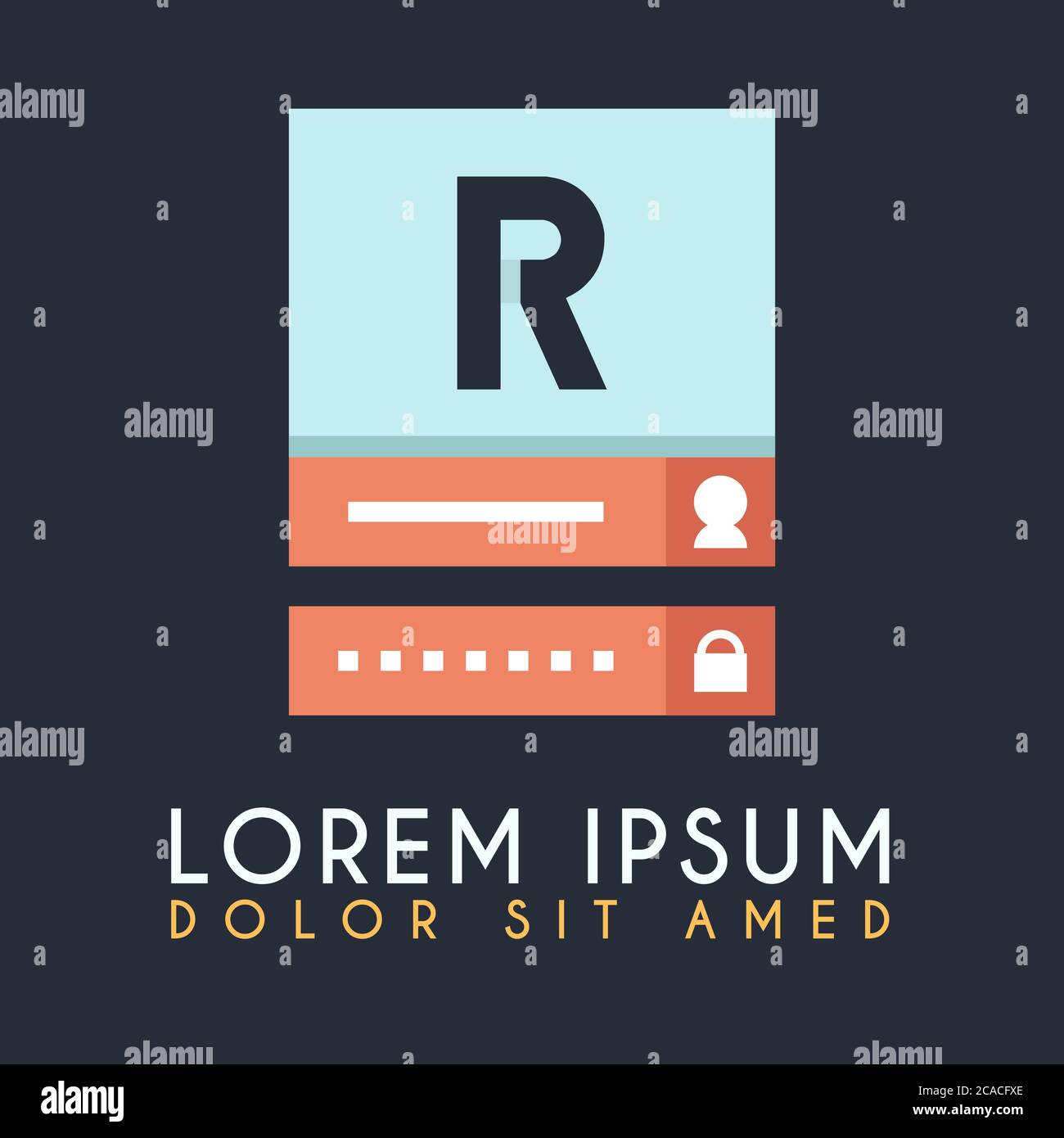 R login security logo design inspiration can be used for companies and ...