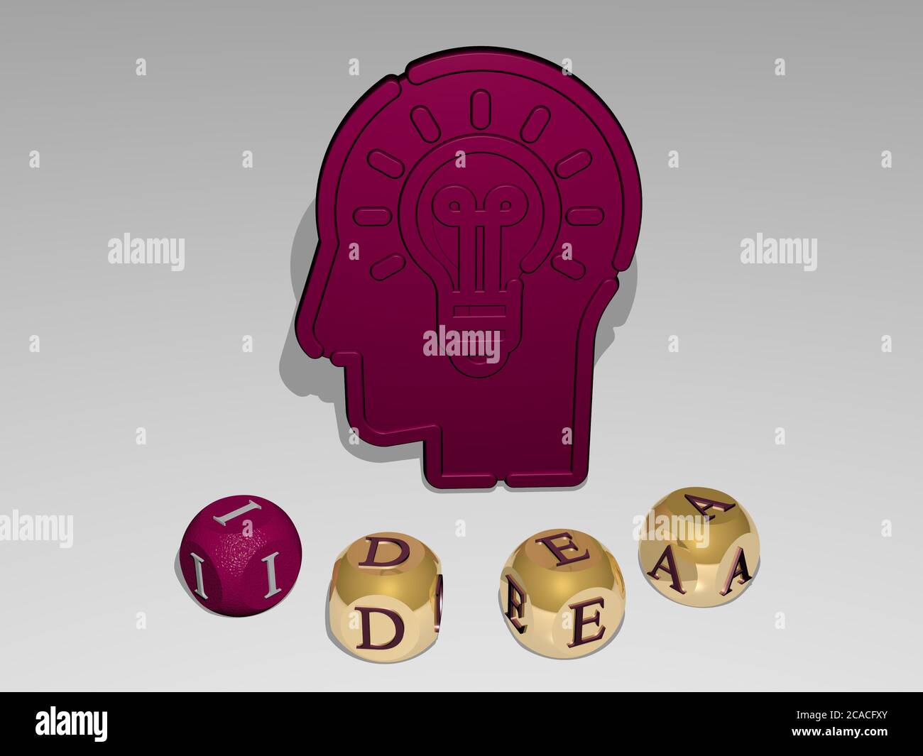 3D illustration of IDEA graphics and text around the icon made by ...