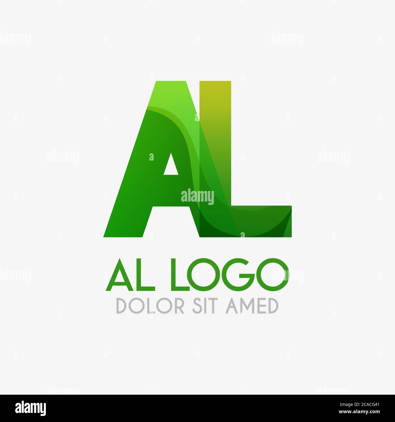 The AL logo with striking colors and gradations, modern and simple for ...