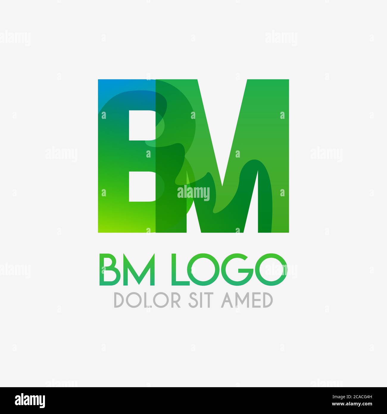The BM logo with striking colors and gradations, modern and simple for ...