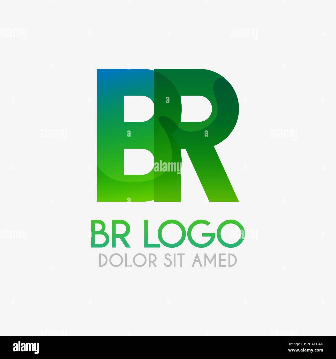 The BR logo with striking colors and gradations, modern and simple for ...