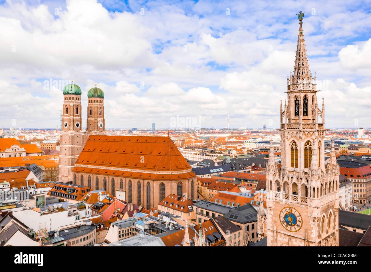 New Town Hall clock tower in Munich, Bavaria, Germany Stock Photo - Alamy