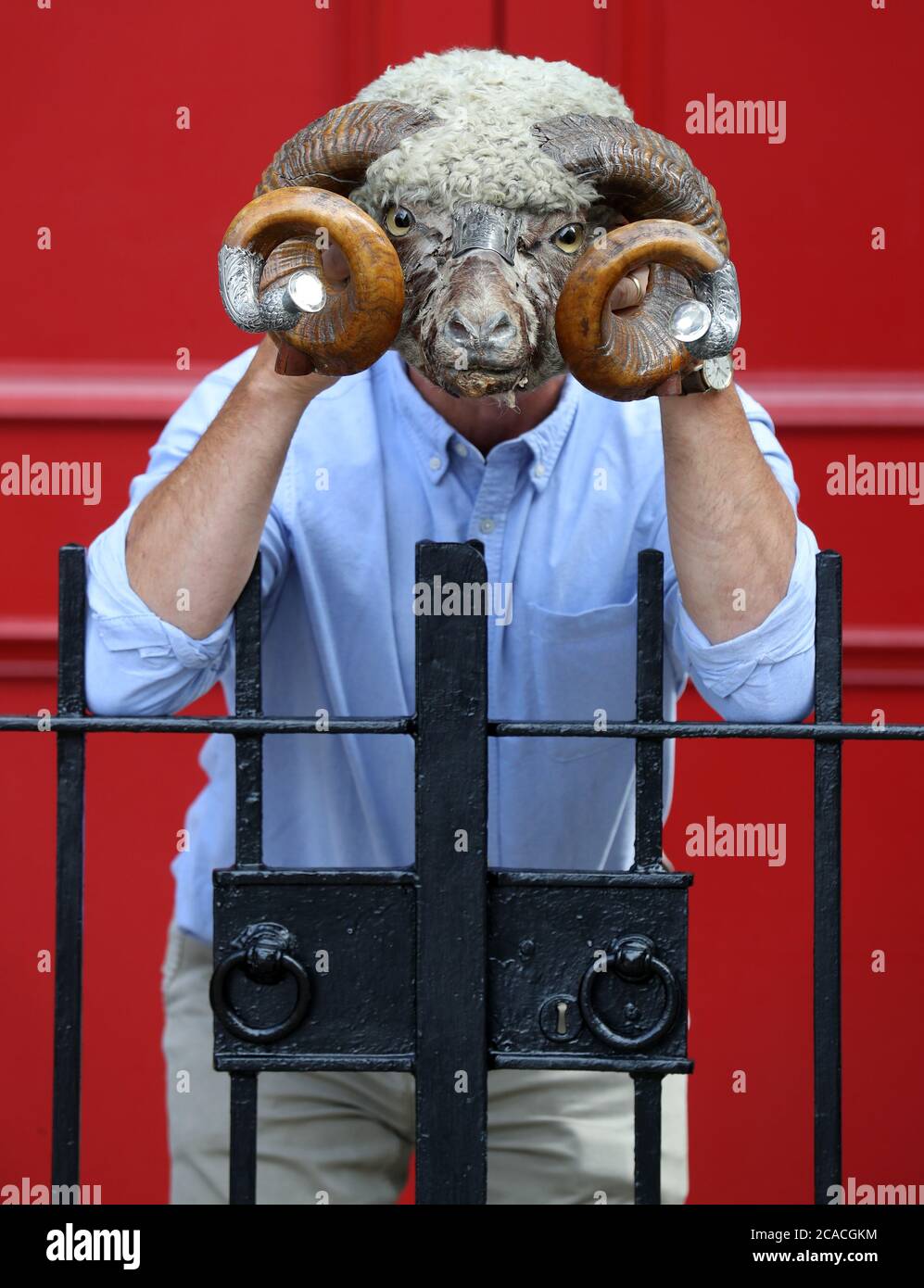 Philip Gregory with a rams head from the 19th century with an estimated ...