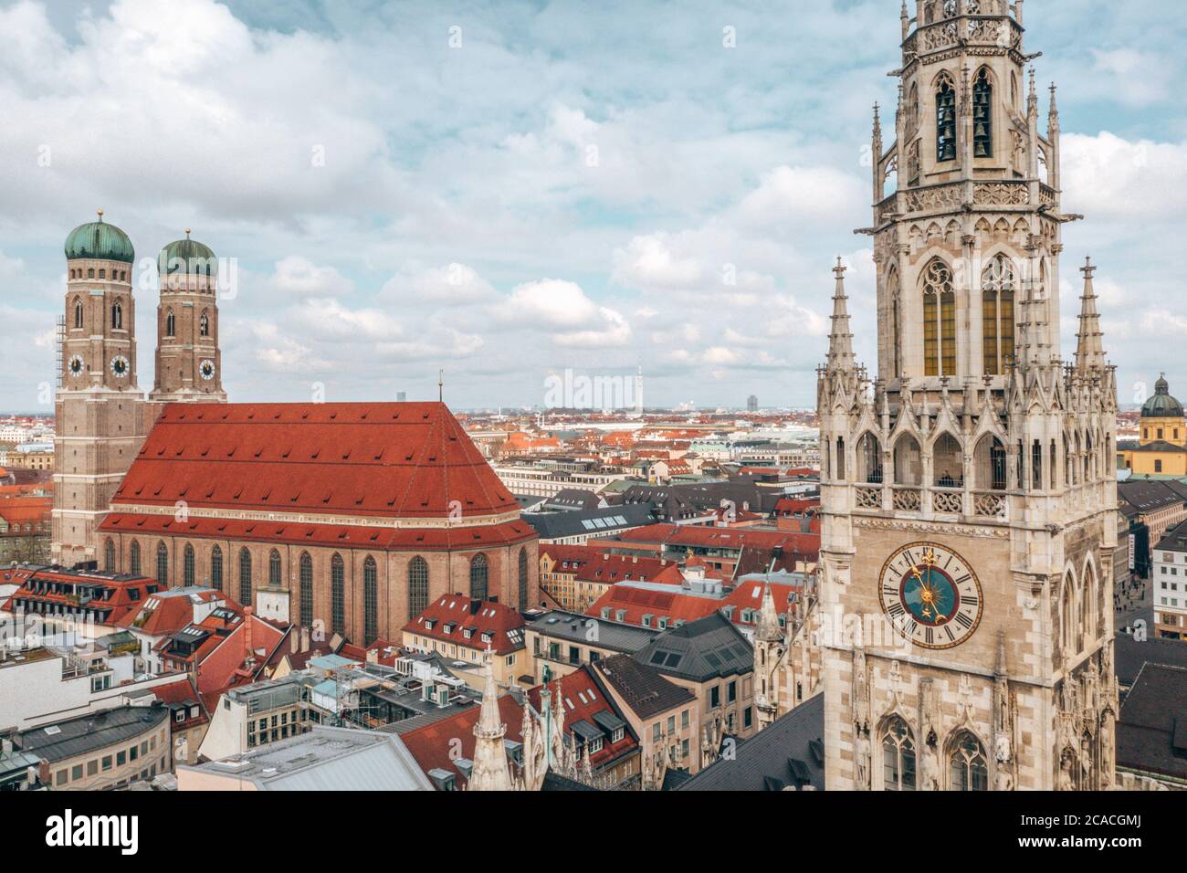 New Town Hall clock tower in Munich, Bavaria, Germany Stock Photo - Alamy