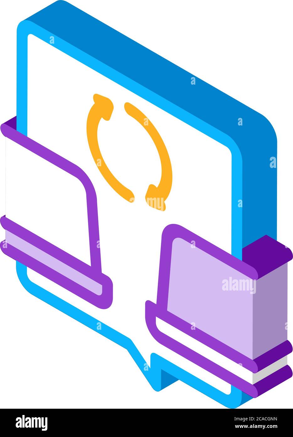 computers connection isometric icon vector illustration Stock Vector ...