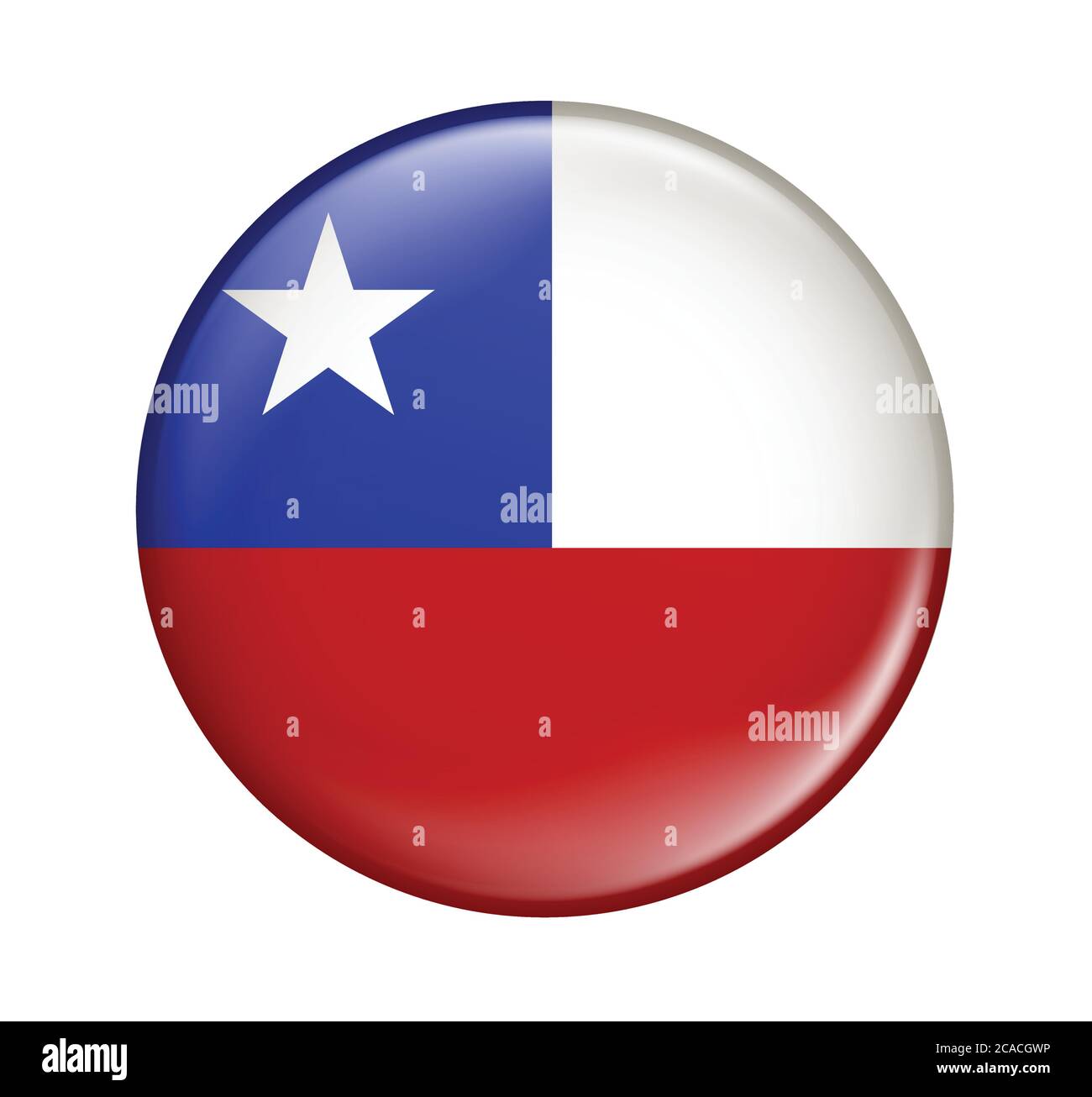 Chile flag icon isolated on white background.Chile flag.Flag icon ...