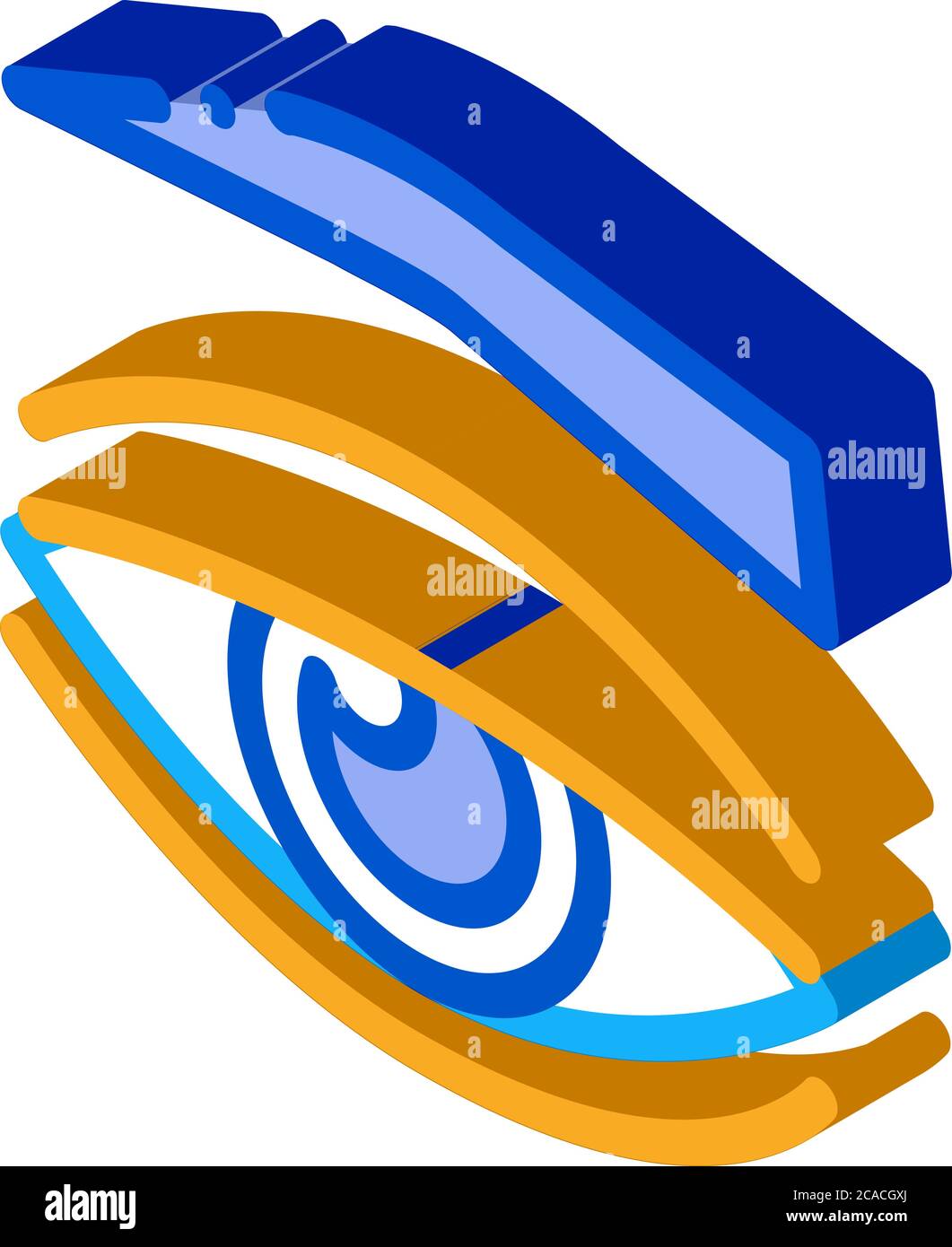 eyelid medical problem isometric icon vector illustration Stock Vector ...