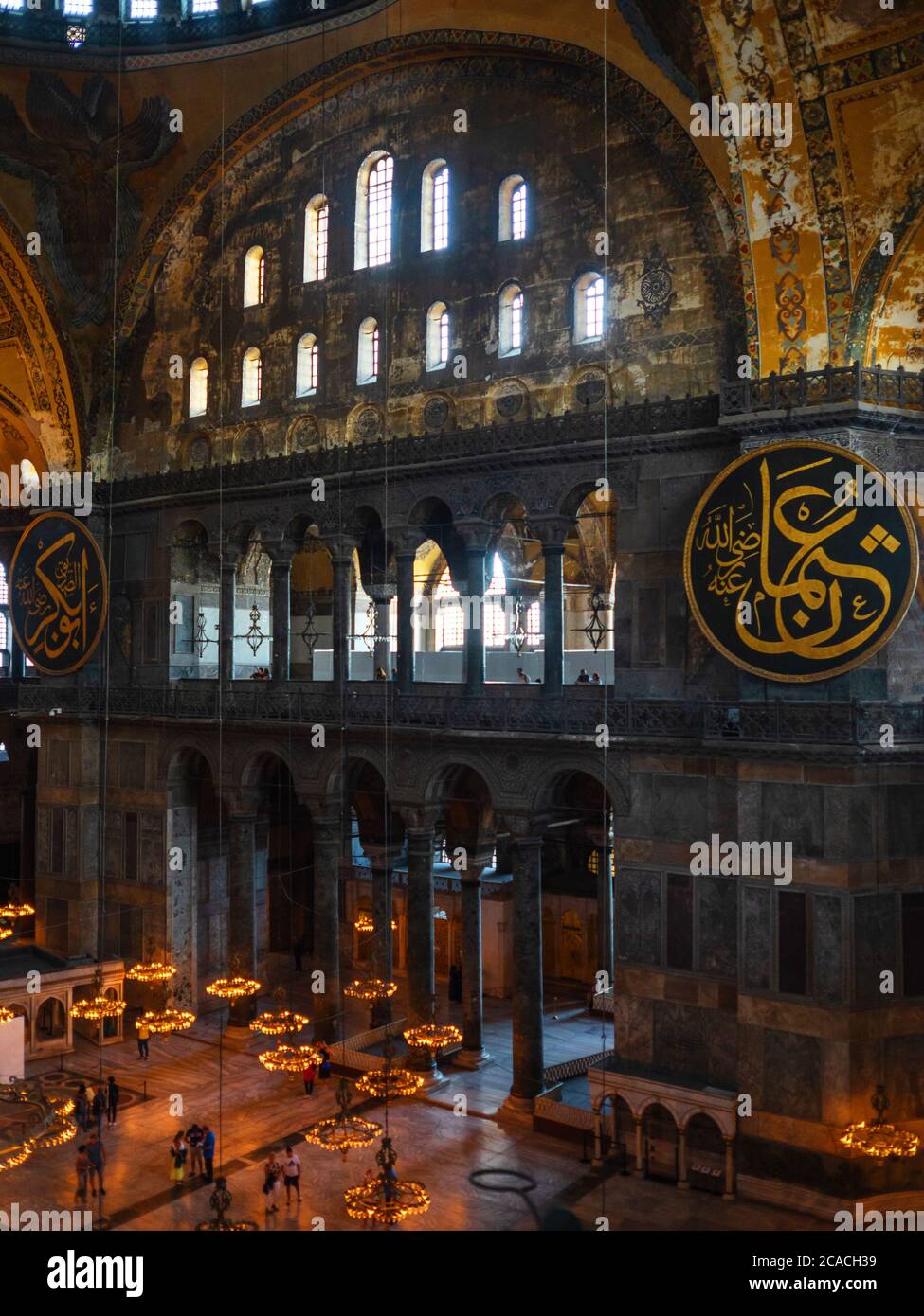 ISTANBUL, TURKEY - SEPTEMBER 21, 2019: Interior of Hagia Sophia in ...
