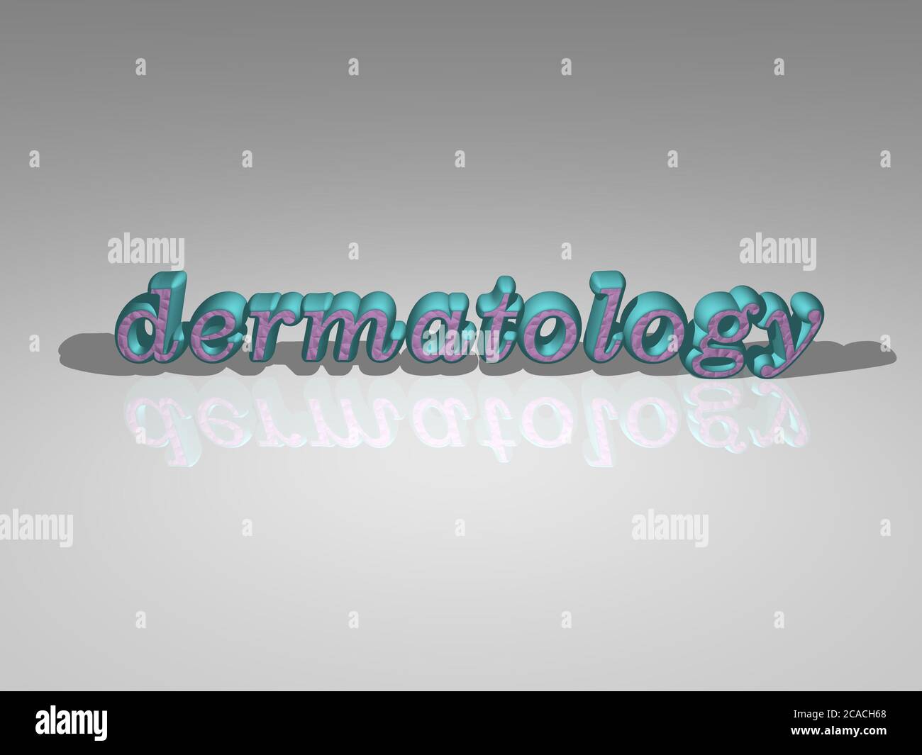 Colorful 3D DERMATOLOGY illustration with light perspective and shades ...