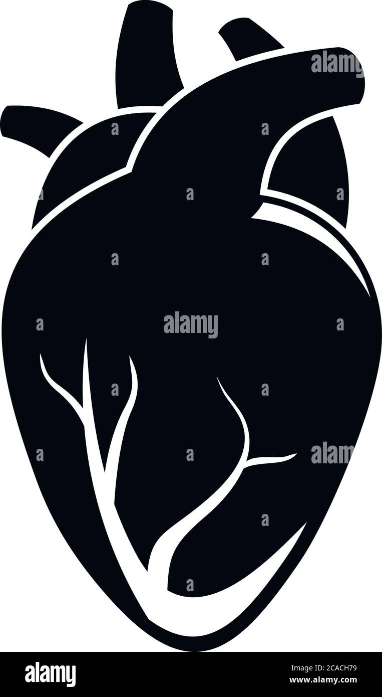 Muscle human heart icon. Simple illustration of muscle human heart ...