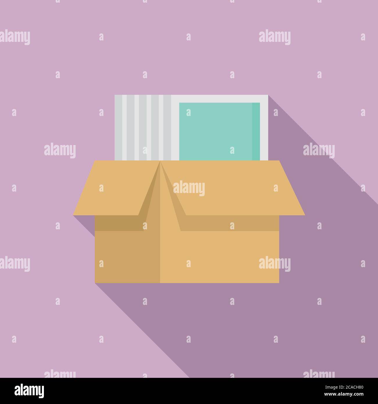 Windows installation box icon. Flat illustration of windows ...